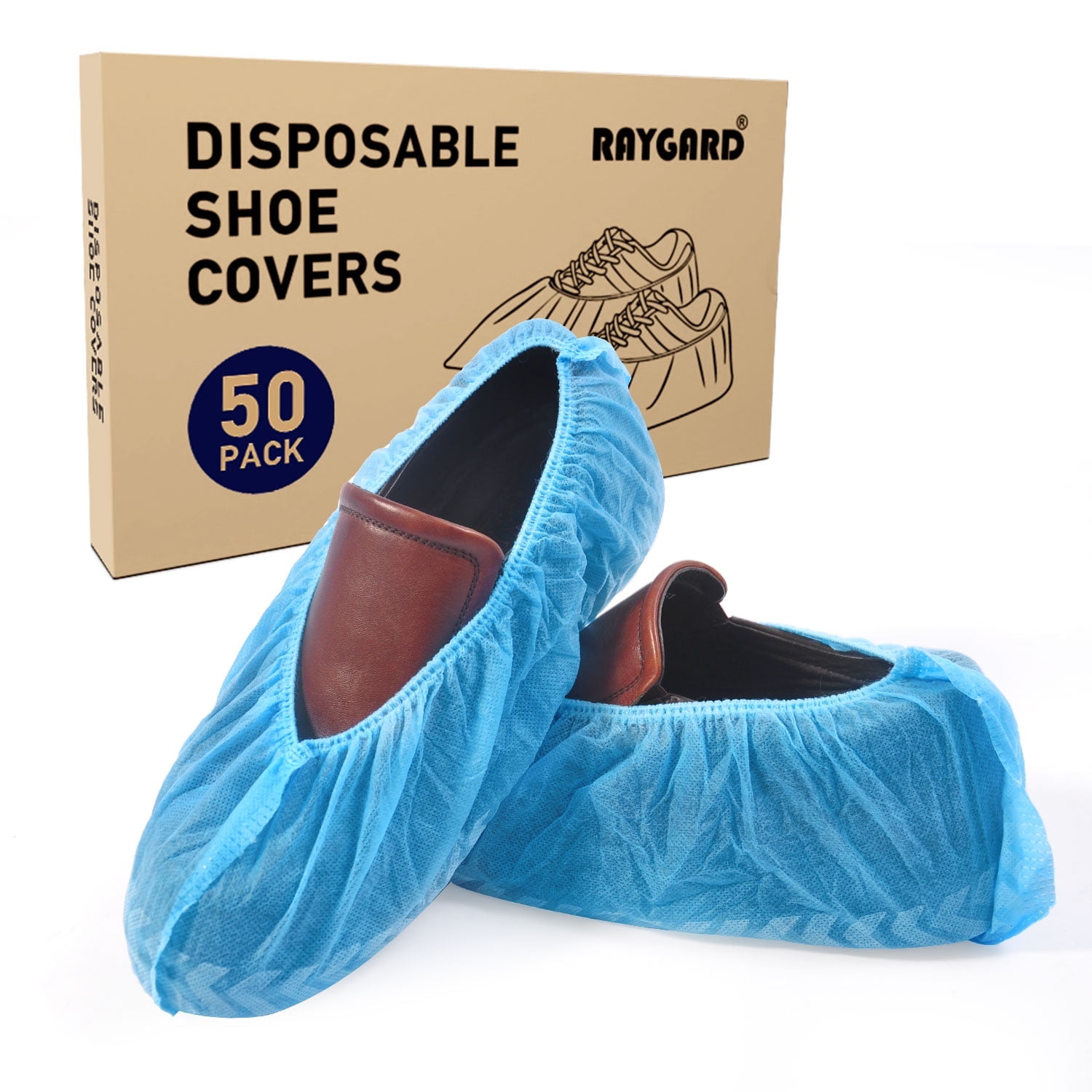RAYGARD Shoe Covers Disposable - Non-Woven Fabric Shoe Covers for ...