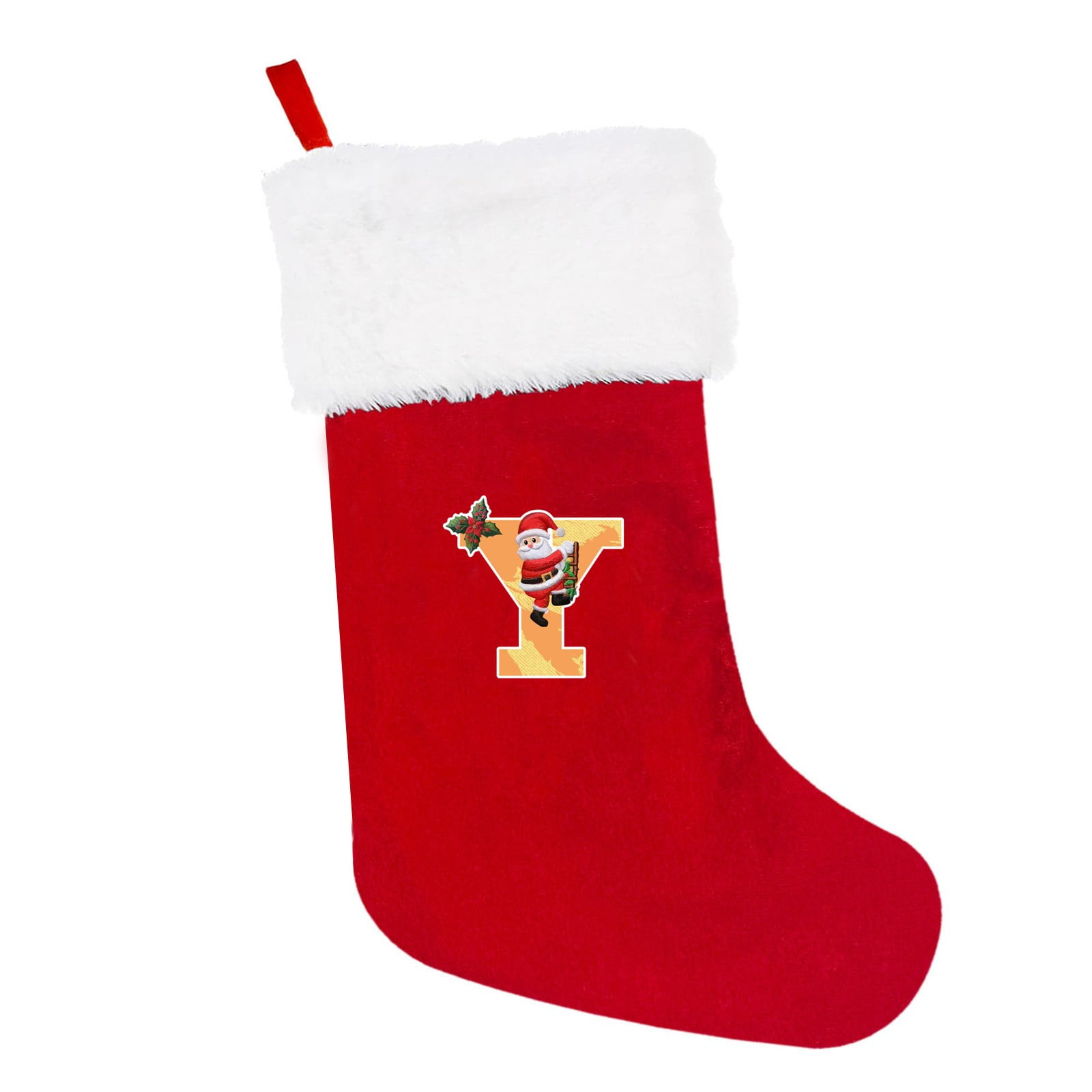 RAYGUYU Alphabet Christmas Stocking Cute Fun Santa English Alphabet ...