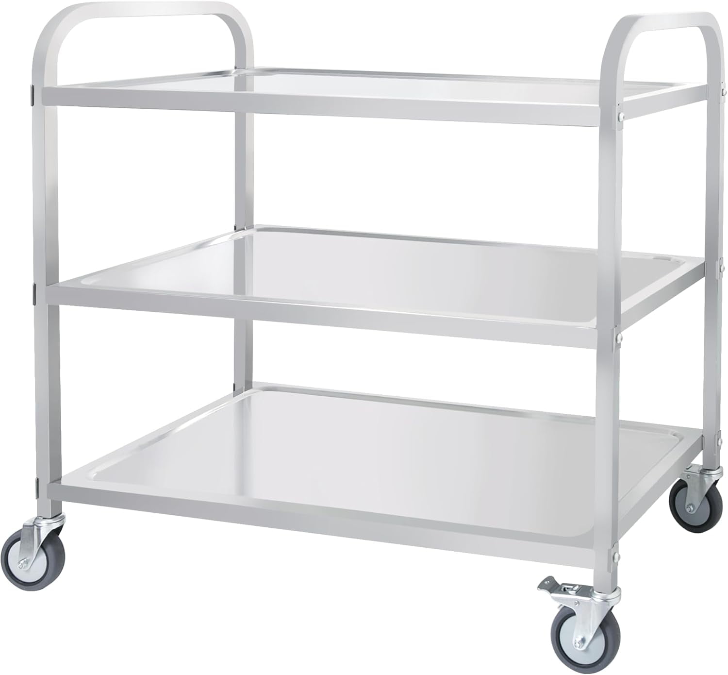 RAYOCON Large 3 Tier Stainless Steel Cart 37x19.3x37'' Utility Serving ...