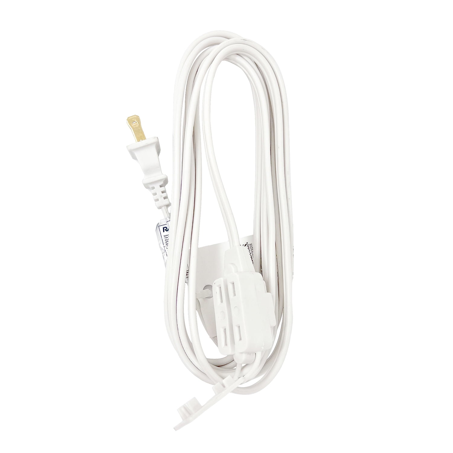 RAYOVAC Indoor Extension Cord with Flat Plug, White (12 Ft.), HM-EC-001 ...