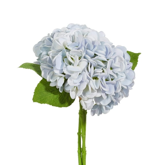 RAZ Imports 13" Real Touch Light Blue Hydrangea Flower, 3 Stem Bundle ...