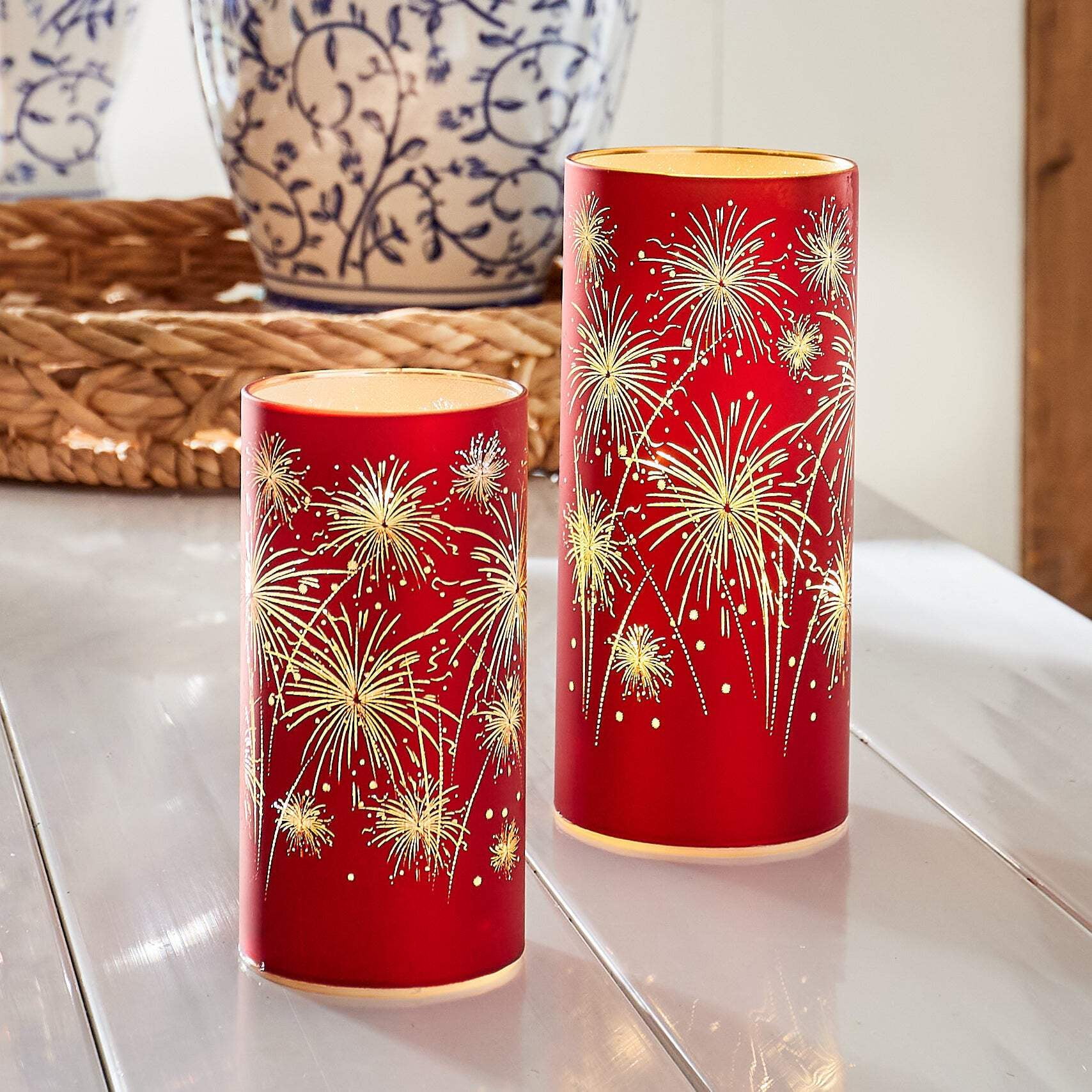 RAZ Imports 8" and 6" Illuminated Patriotic Celebration Firework ...
