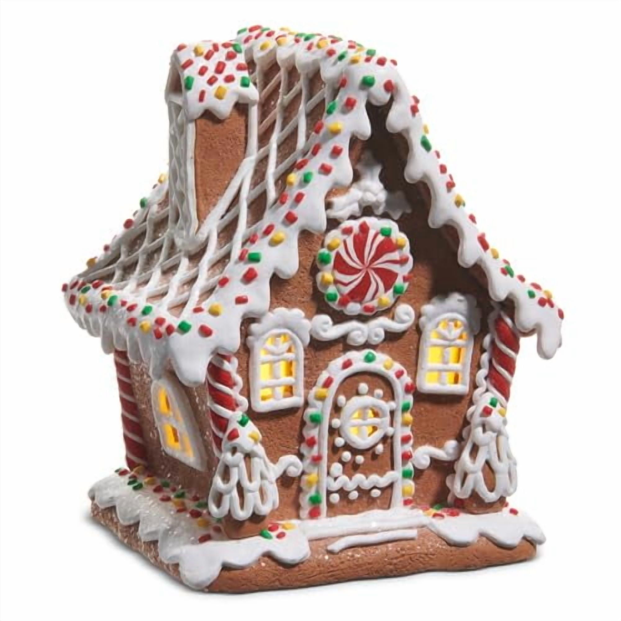 RAZ Imports Lighted Sprinkle Gingerbread House, 6.5-Inch, Multicolor ...