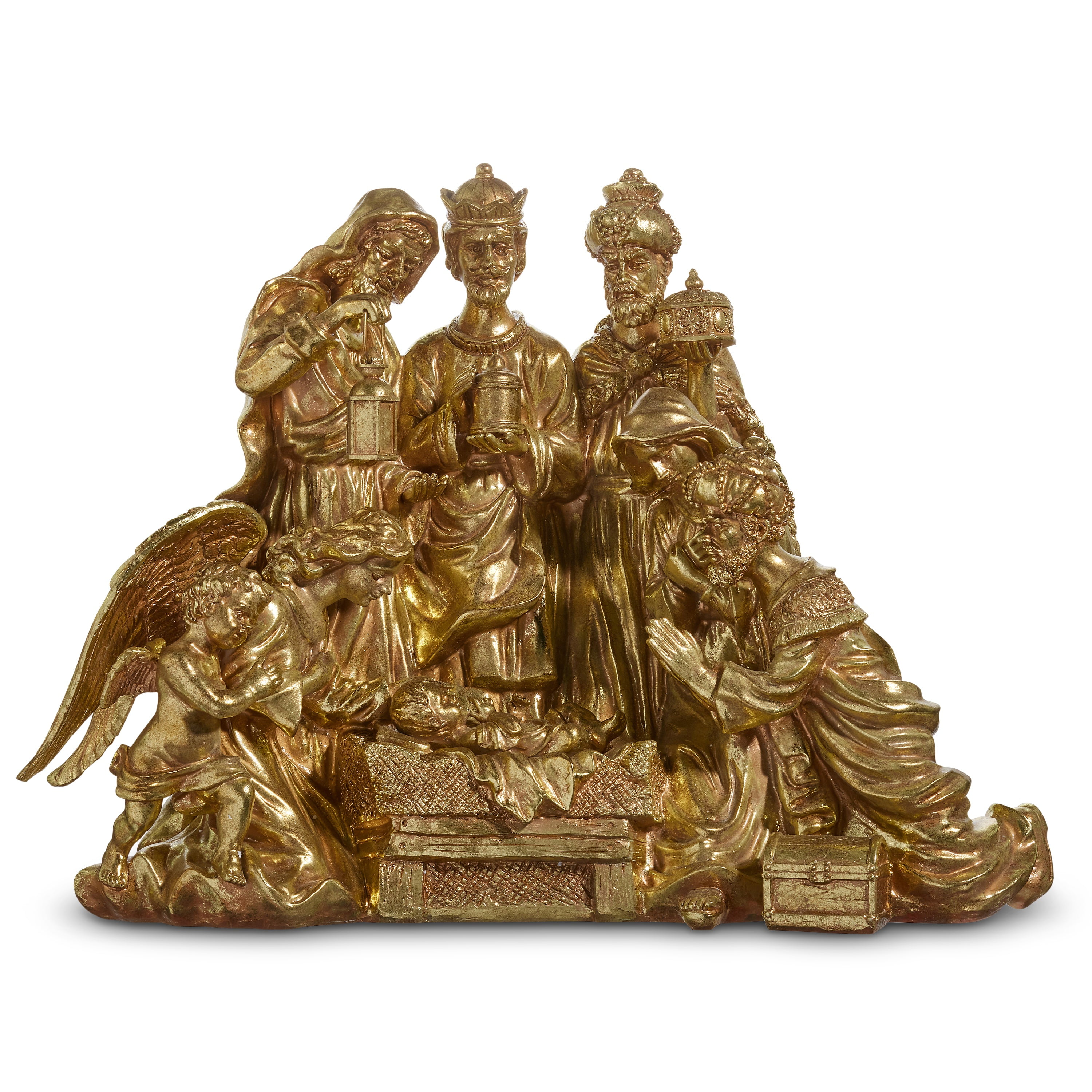 RAZ Imports 27.75" Royal Gold Over-Sized Christmas Nativity Scene ...