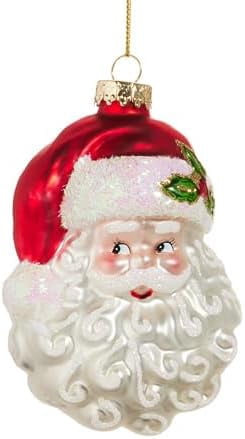 RAZ Imports Santa Head Ornament, 4-Inch, Multicolor - Walmart.com