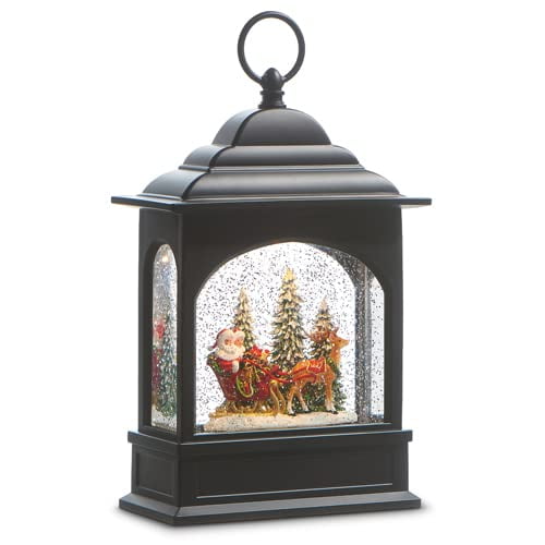 RAZ Imports Santa and Mrs. Claus Musical Lighted Water Lantern, 11-inch ...