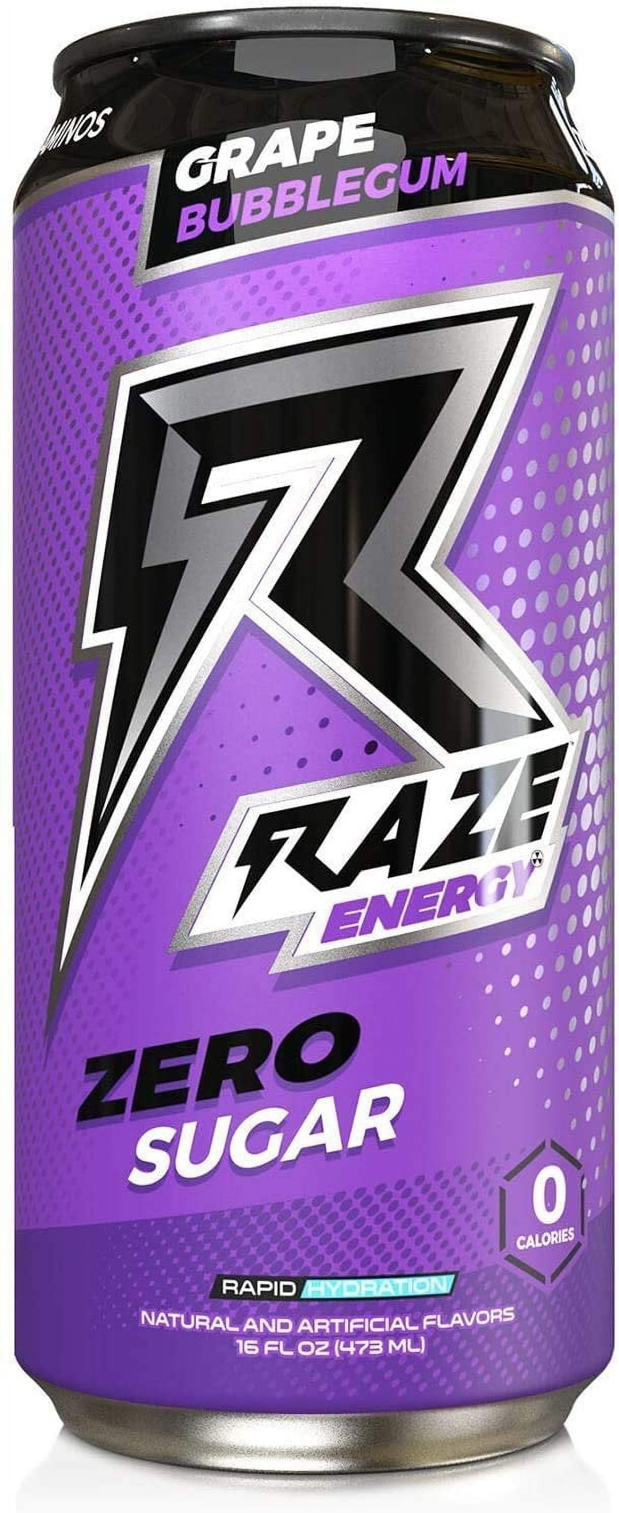 RAZE ENERGY 12/16oz - GRAPE BUBBLEGUM - Walmart.com
