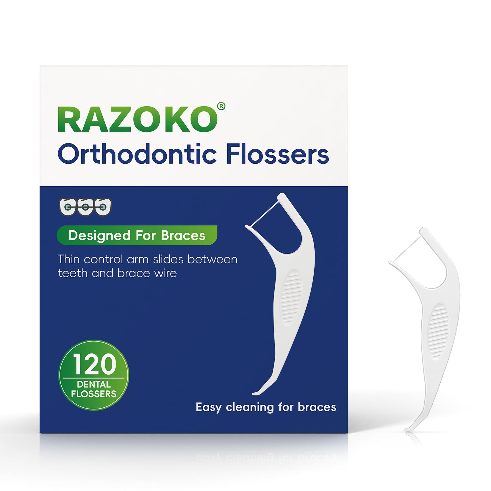 RAZOKO Orthodontic Flossers for YPF5 Braces, Ortho Dental Floss Picks ...