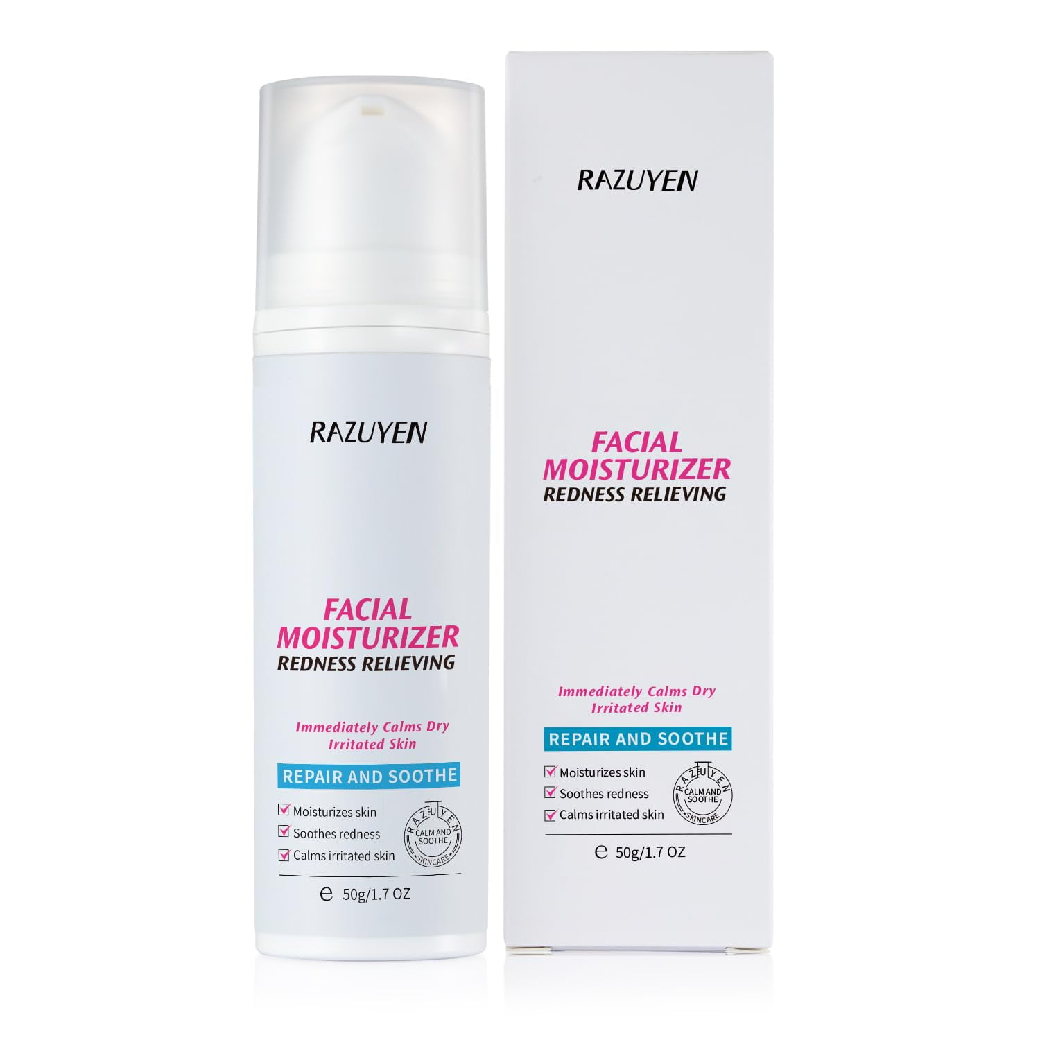 RAZUYEN Redness Relieving Daily Facial Moisturizer, Soothing Face ...