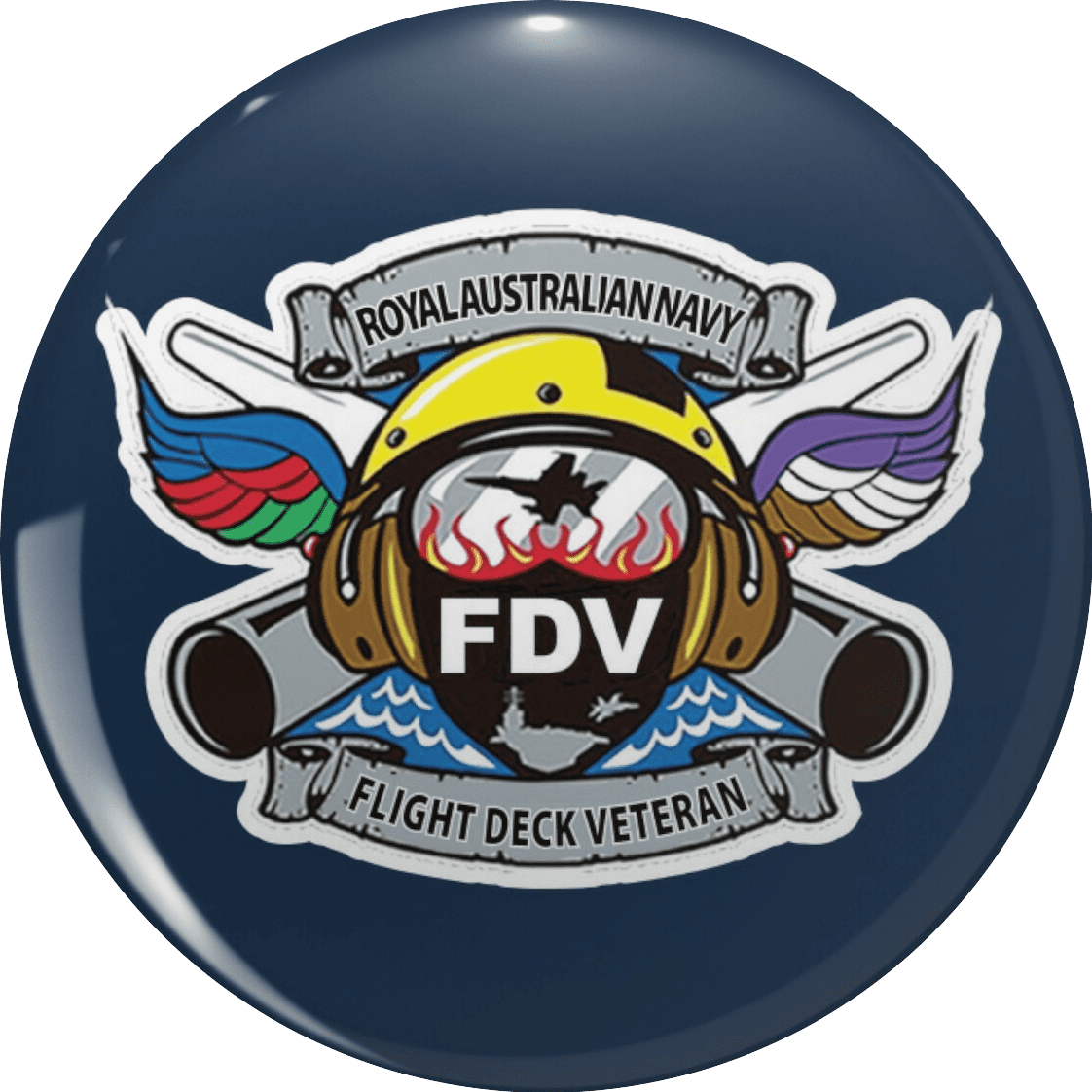 RB - Flight Deck Veteran - RAN Navy Sticker Pin Lapel Pin Brooch Steel ...