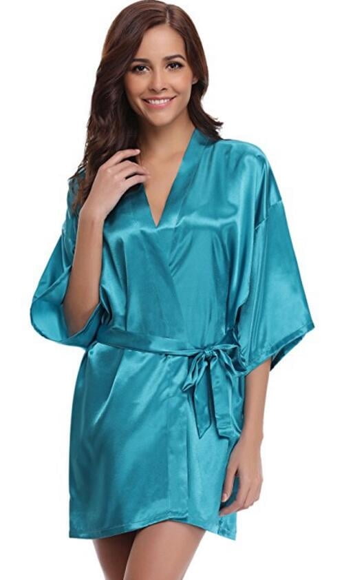 2025 New Silk Kimono Robe Bathrobe Women Silk Bridesmaid Robes Sexy ...