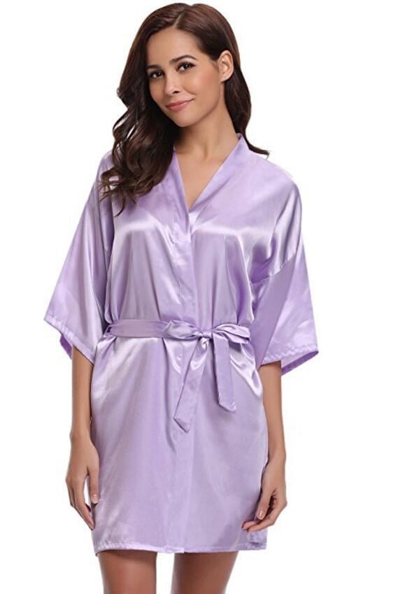 2025 New Silk Kimono Robe Bathrobe Women Silk Bridesmaid Robes Sexy ...