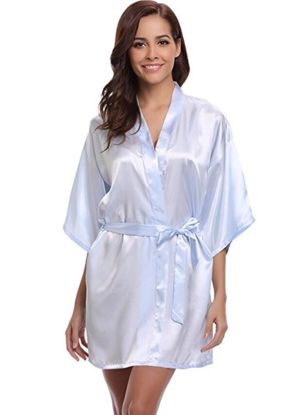 2025 New Silk Kimono Robe Bathrobe Women Silk Bridesmaid Robes Sexy ...