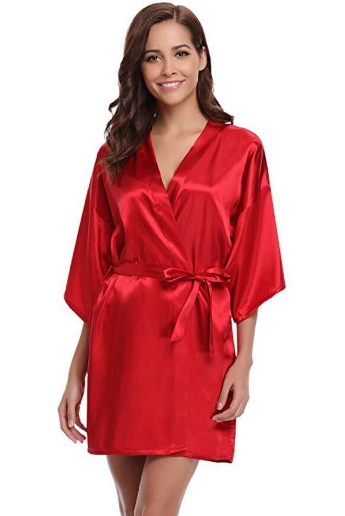 2025 New Silk Kimono Robe Bathrobe Women Silk Bridesmaid Robes Sexy ...