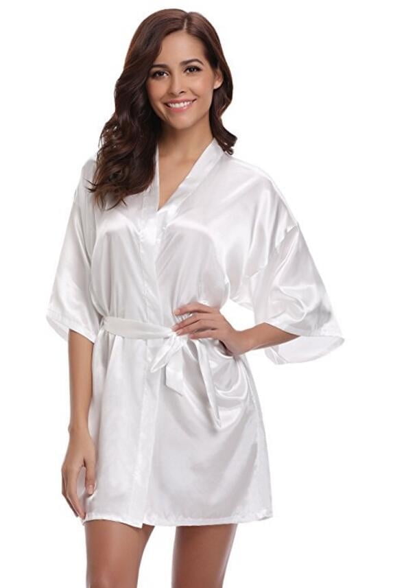 2025 New Silk Kimono Robe Bathrobe Women Silk Bridesmaid Robes Sexy ...