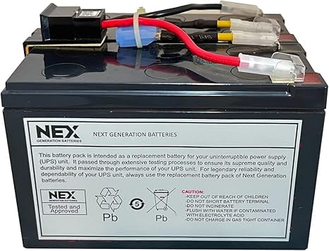 RBC48-NEX, UPS Battery Replacement #48, Compatible with APC Battery ...