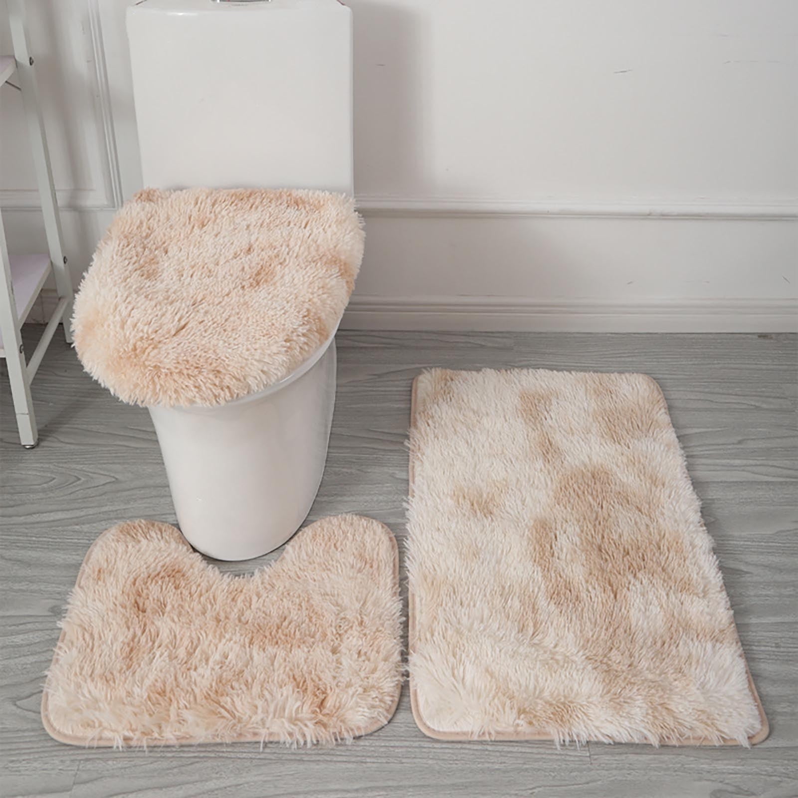 RBCKVXZ 3Pcs Bathroom Rugs Set, Super Soft Non Slip Bathtub Carpet and ...