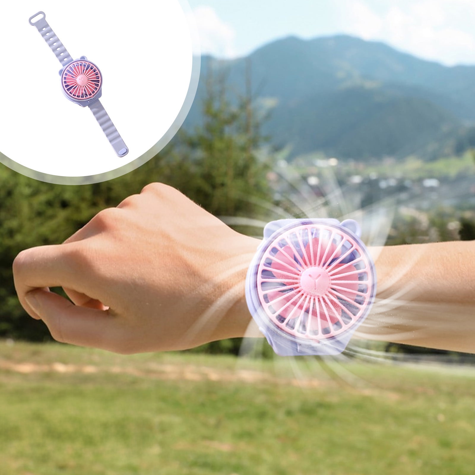 RBCKVXZ Portable Personal Fan with Wrist Strap - USB Rechargeable, 3 ...