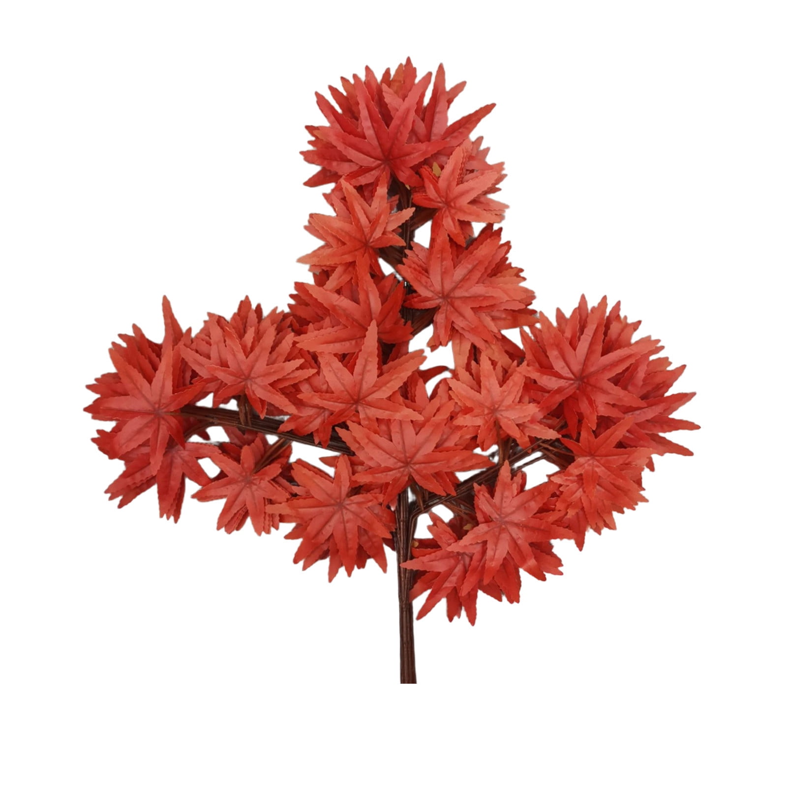RBCKVXZ Artificial Branch Banyan Leaf Red Maple Leaf Indoor Fake Tree ...