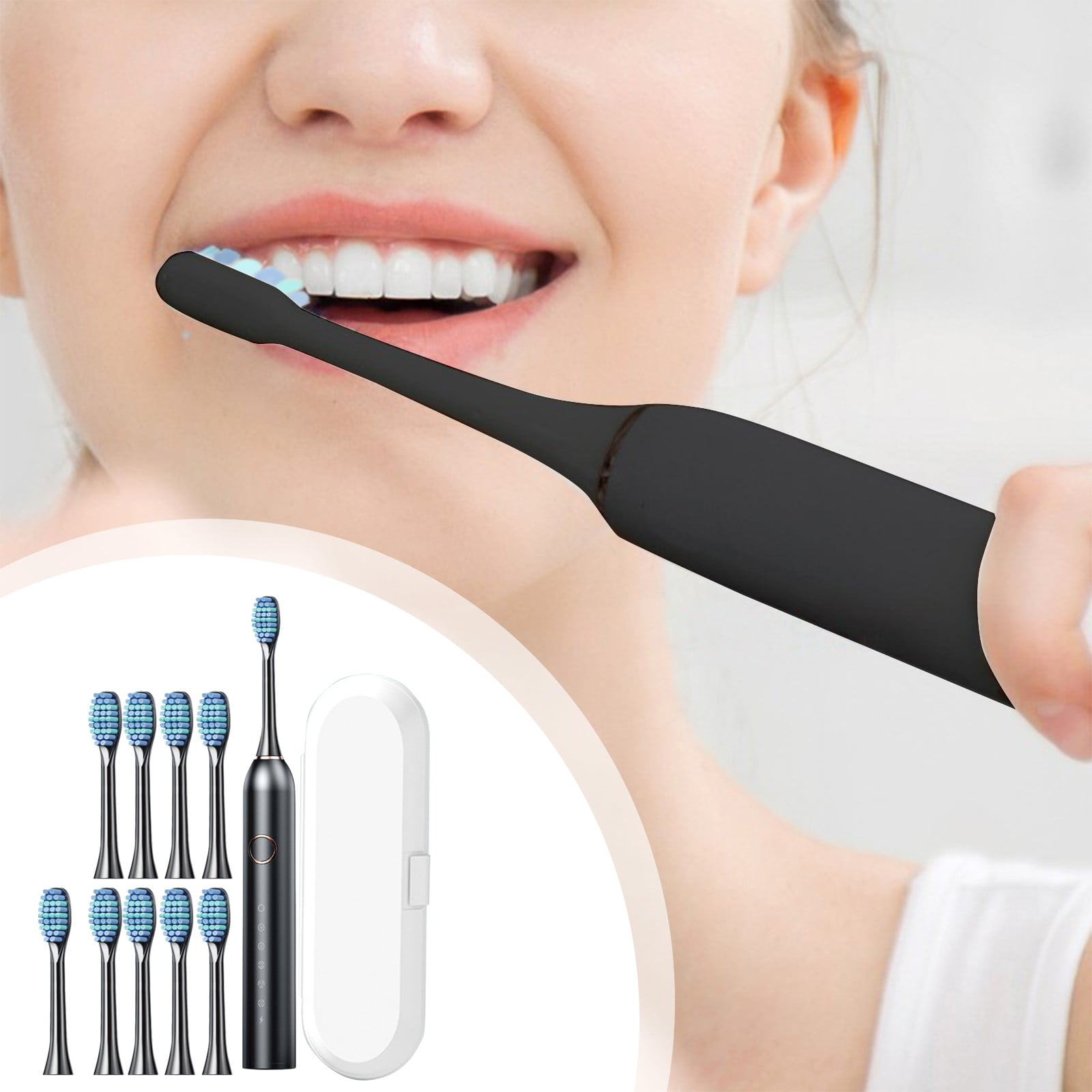 RBCKVXZ Electric Toothbrush Set, Comes with 10 Brush Heads & Travel ...