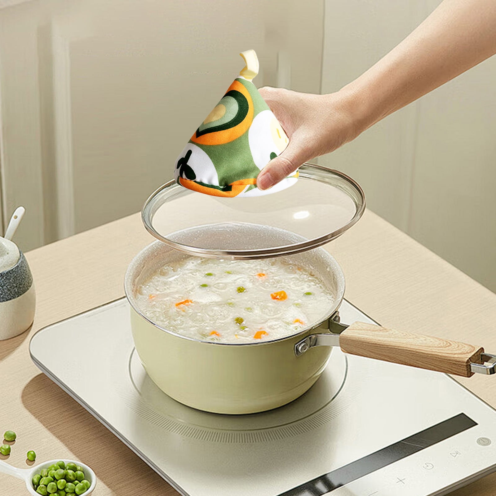 RBCKVXZ Hot Pot Lid Handle Mitt, Pot Pan Handle Covers, Heat-Proof ...