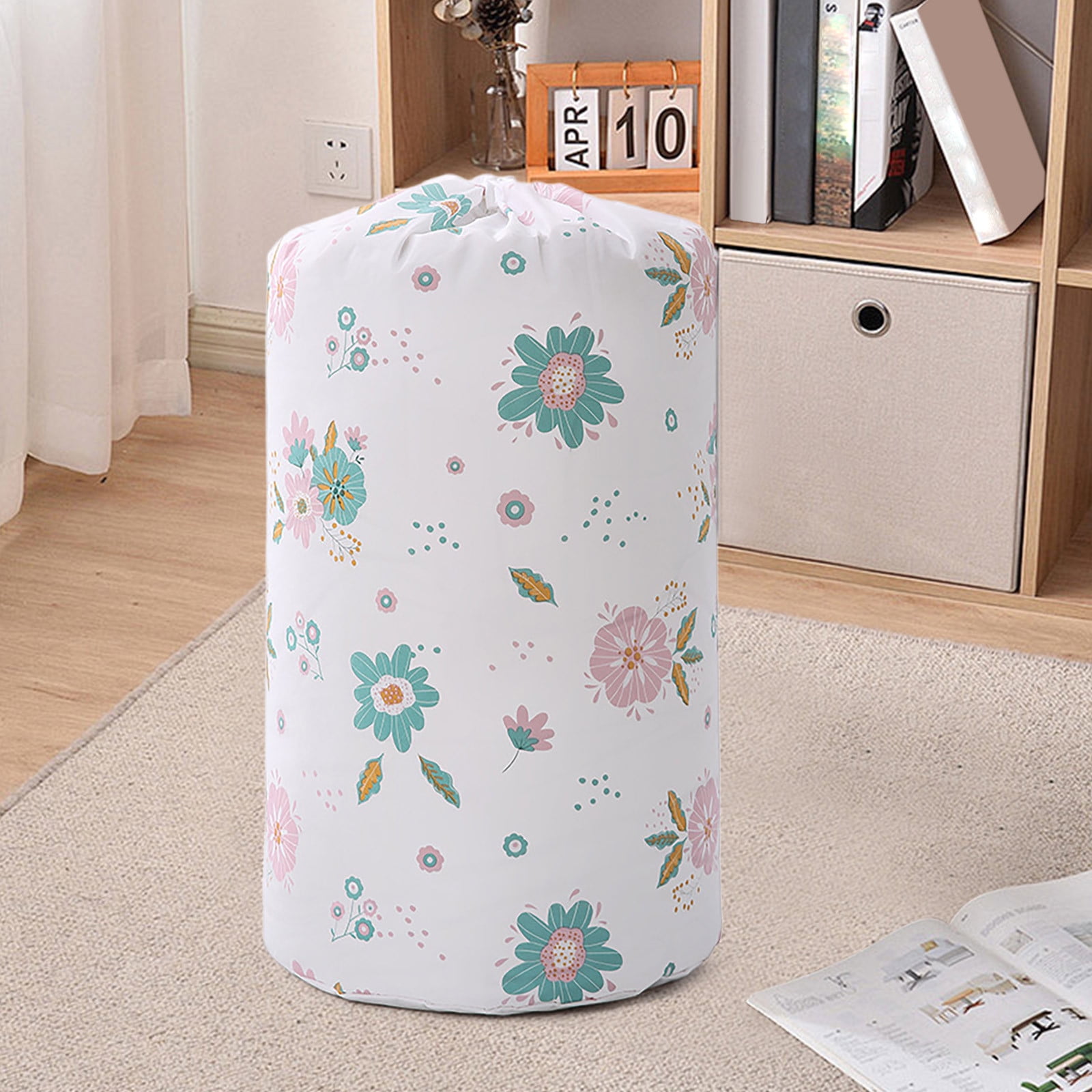 RBCKVXZ Portable Laundry Storage Bag, Cute Spring Flowers Girls Laundry ...
