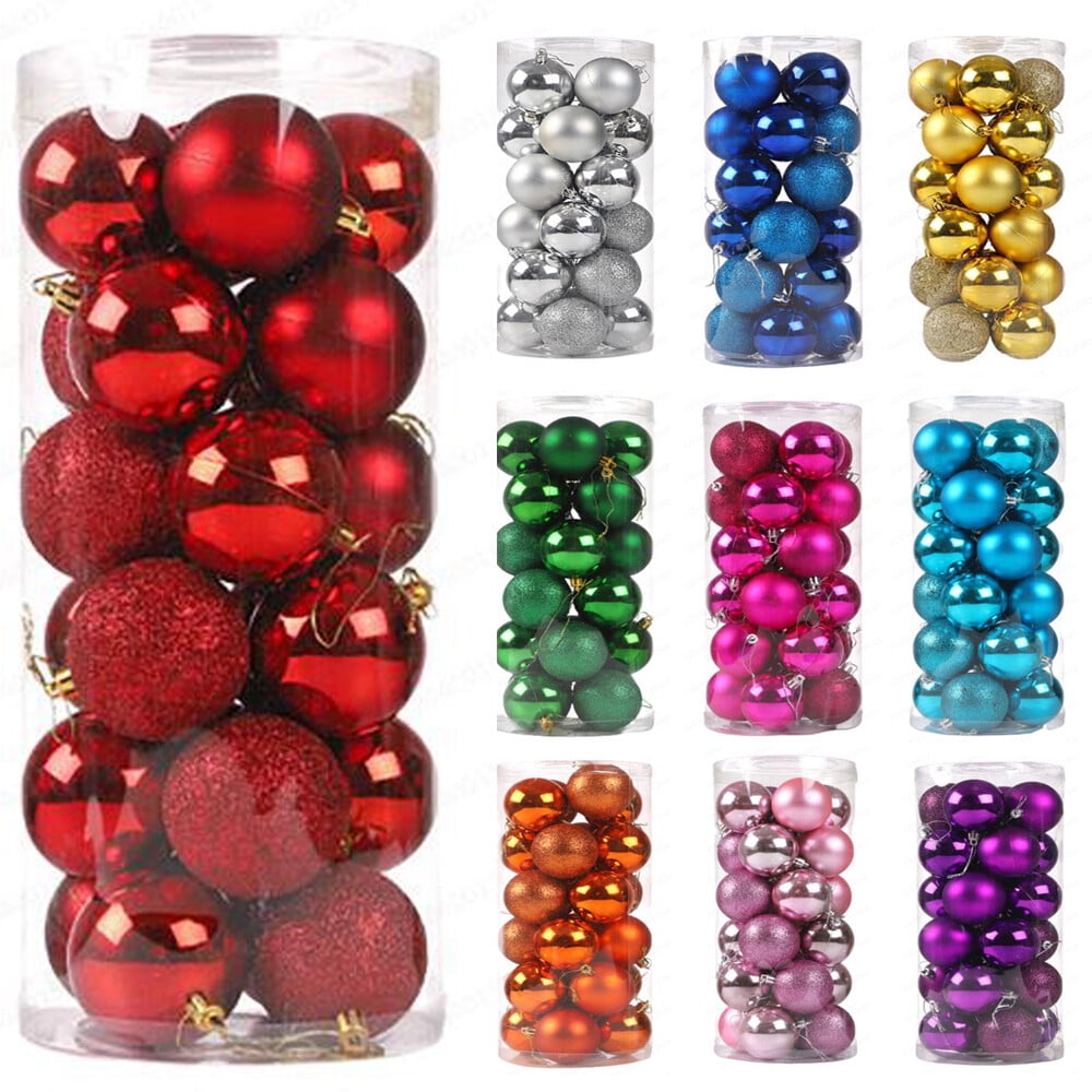 RBCKVXZ Red 1.57"/4cm Christmas Balls Christmas Tree Decorations ...