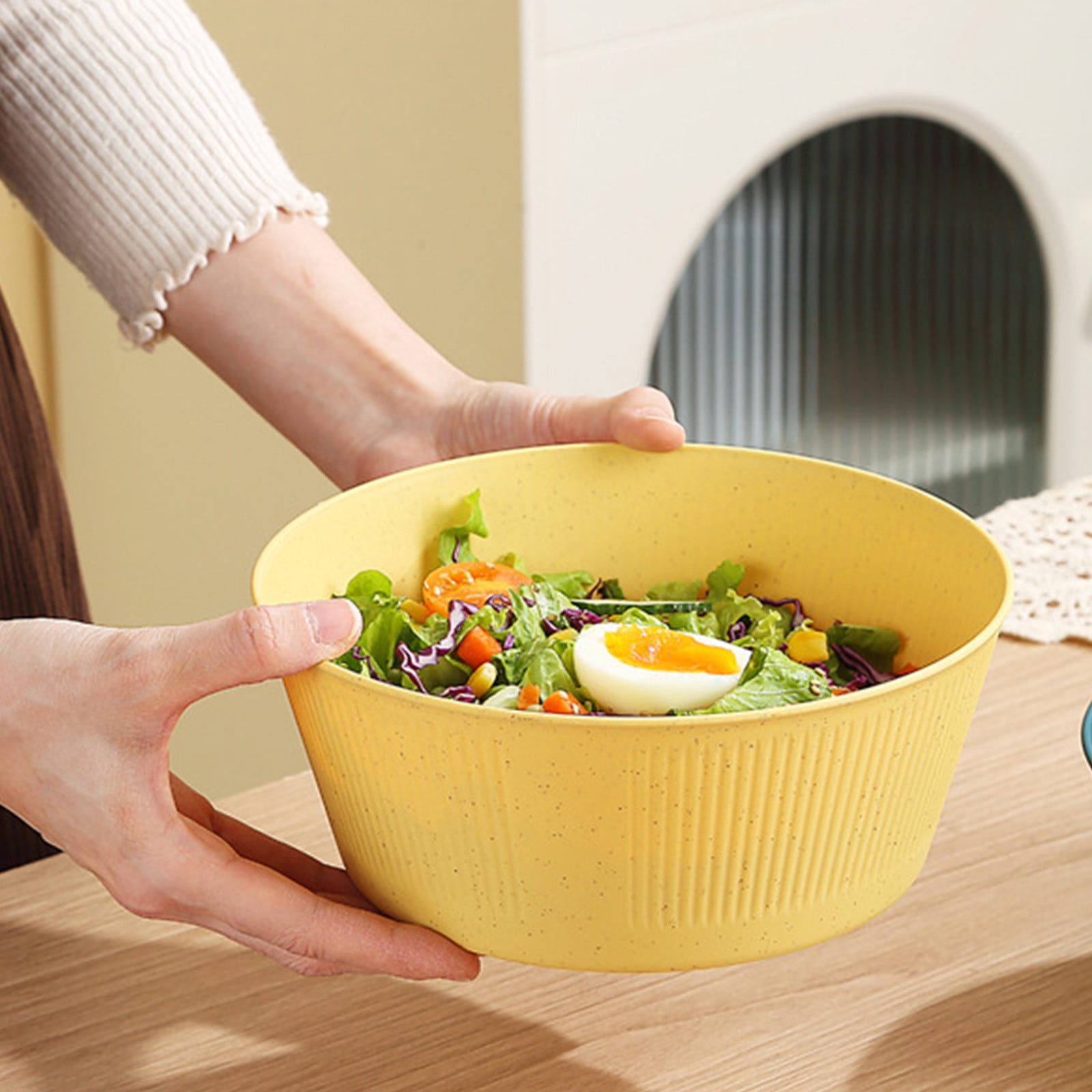 RBCKVXZ Reusable Lightweight Plastic Bowls, 57 Oz Dishwasher Safe ...
