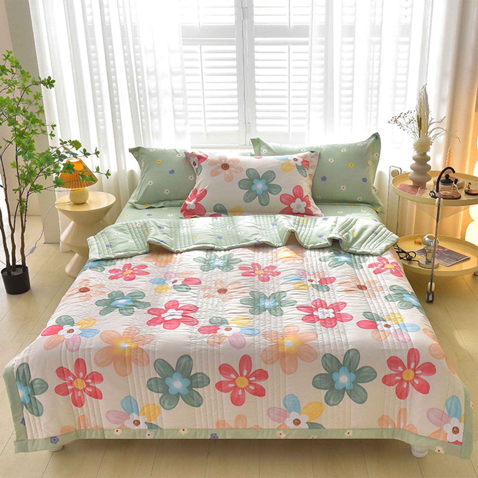 RBCKVXZ Twin Quilt, Lightweight Boho Printed Bedspreads for Summer ...