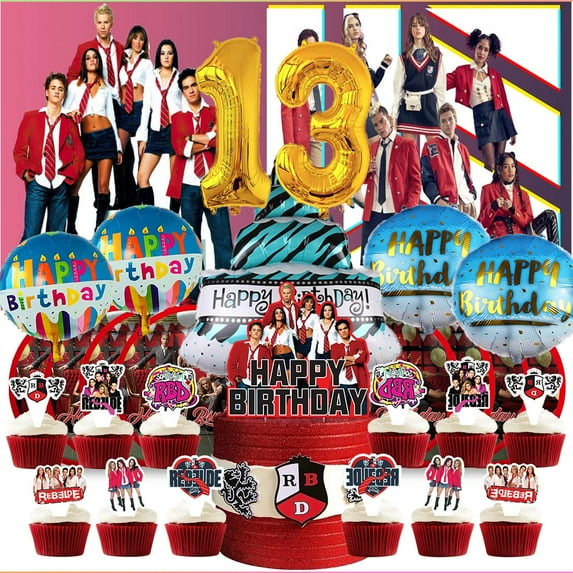 RBD Rebelde 13th Tableware Balloons Cake Toppers Backdrop Banner ...
