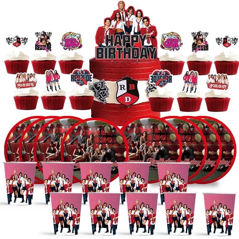 RBD/Rebelde Birthday Cups Party Supplies Plates Decorations Cake Topper ...