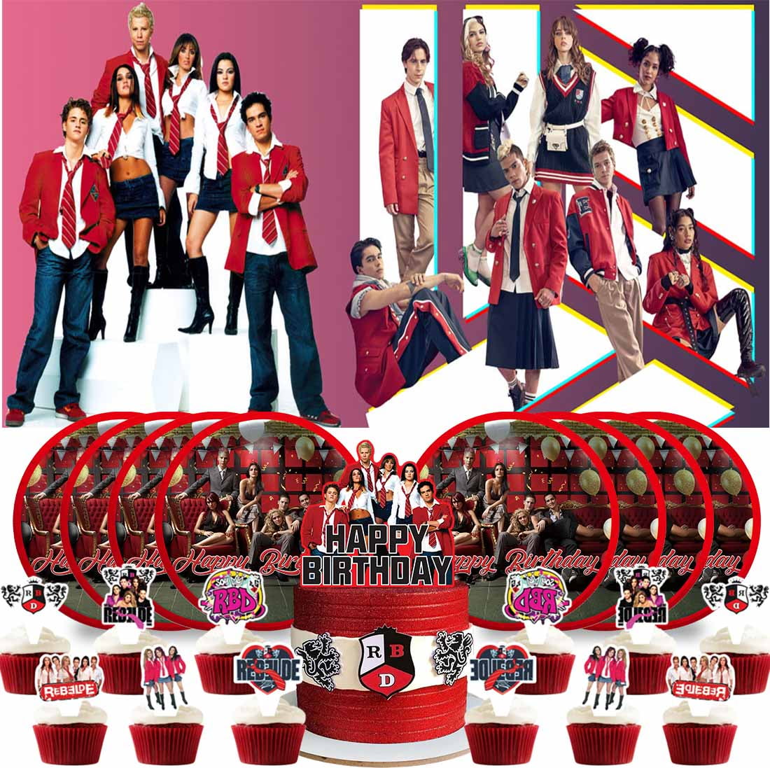 RBD Rebelde Party Supplies Birthday Decorations Plates Banner Kids Cake ...