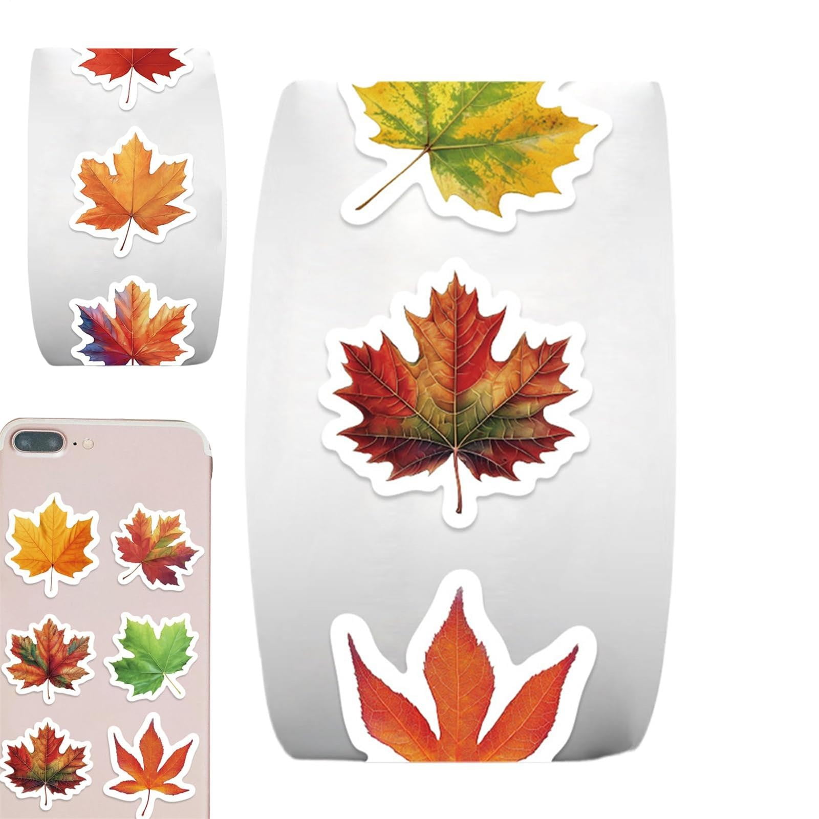 RBEK Ylnailky Autumn Leaf Stickers | 500pcs Maple Leaf Envelope ...