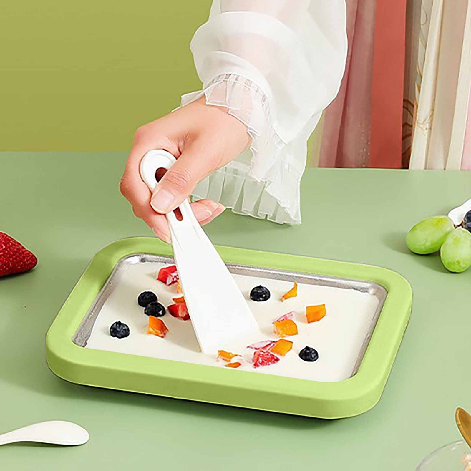 RBER At Home Rolled Ice Machine With Instant Freezing Plate Scrapers ...