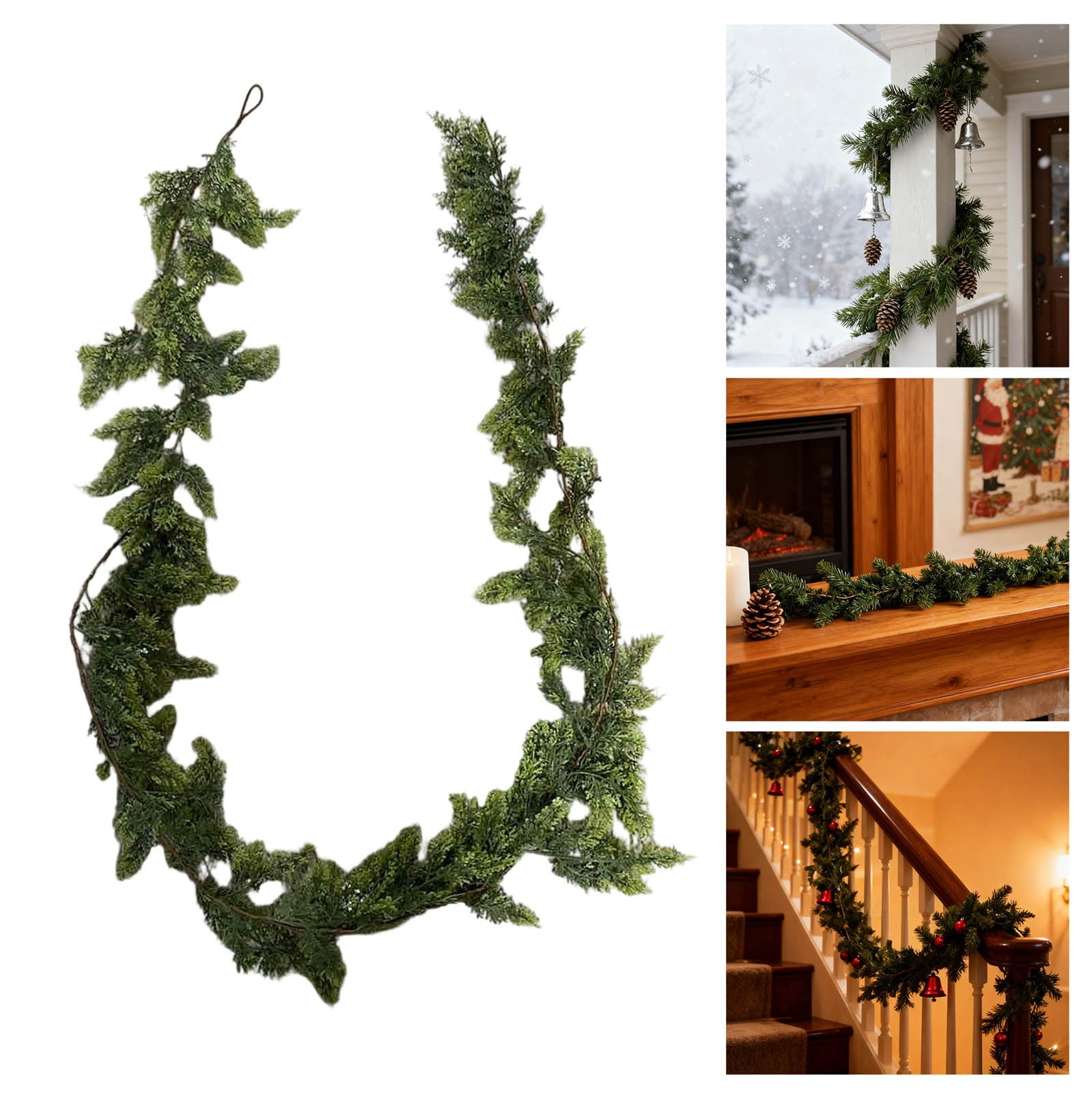 RBER Christmas Decorations Cedar Vine For Lifelike Home And Wedding ...