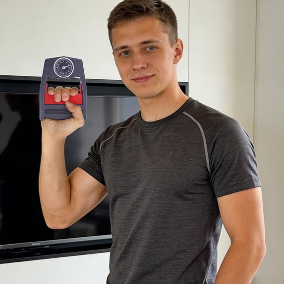 RBER Grip Strength Tester 10.5×15×2cm Portable Hand Grip Dynamometer ...