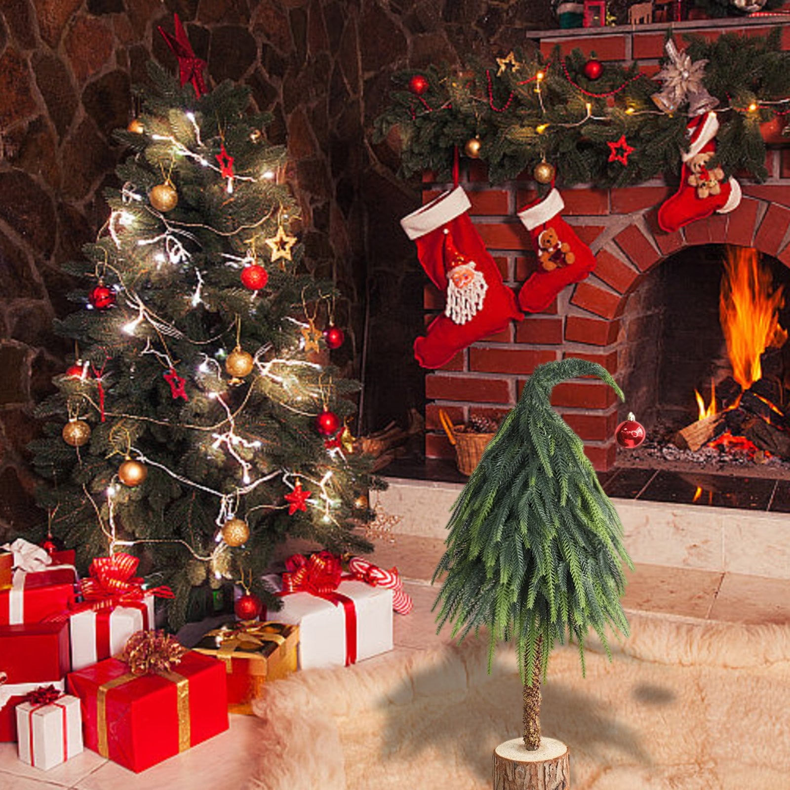 RBER Mini And Wooden Base With Curved Neck Designs For Festive ...