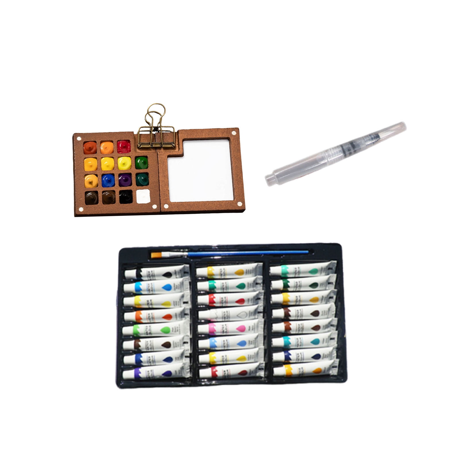 RBER Mini Watercolor Travel Paint Set, Mini Paint Palette Travel Kit ...