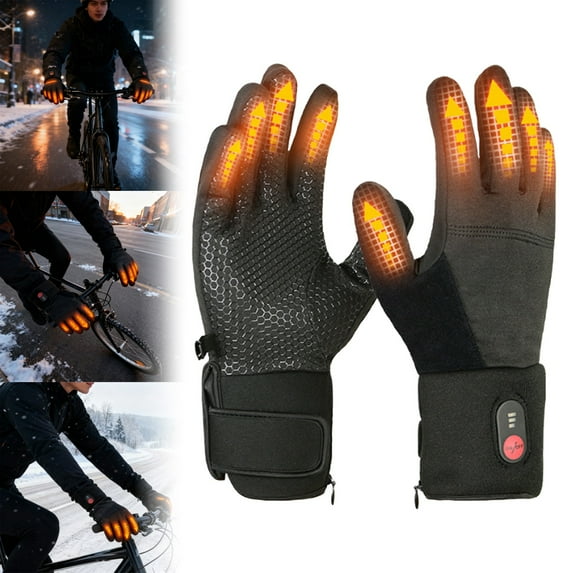 RBER Rechargeable Heated For Winter Sports Battery Powered Five Finger ...