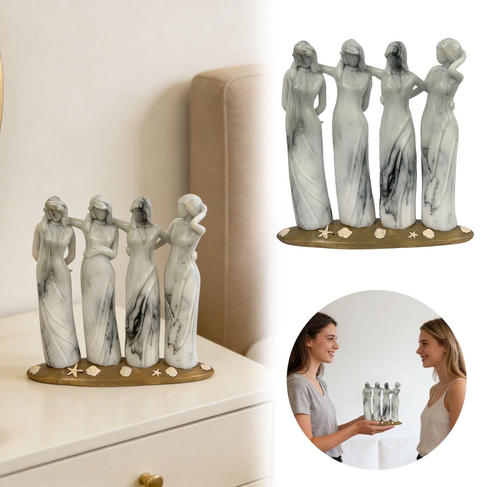 RBER Sisters By My Side Celebrates Friendships Sisters Sculpture Friend ...