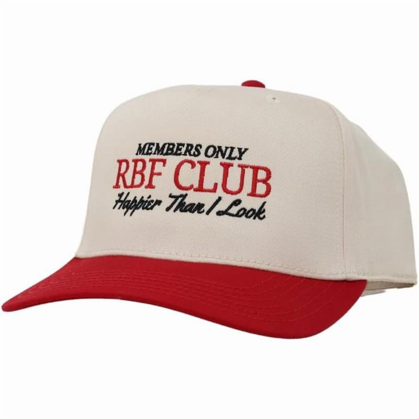 RBF CLUB Members Only Hat, Funny Two-Tone Trucker Cap with “Happier ...