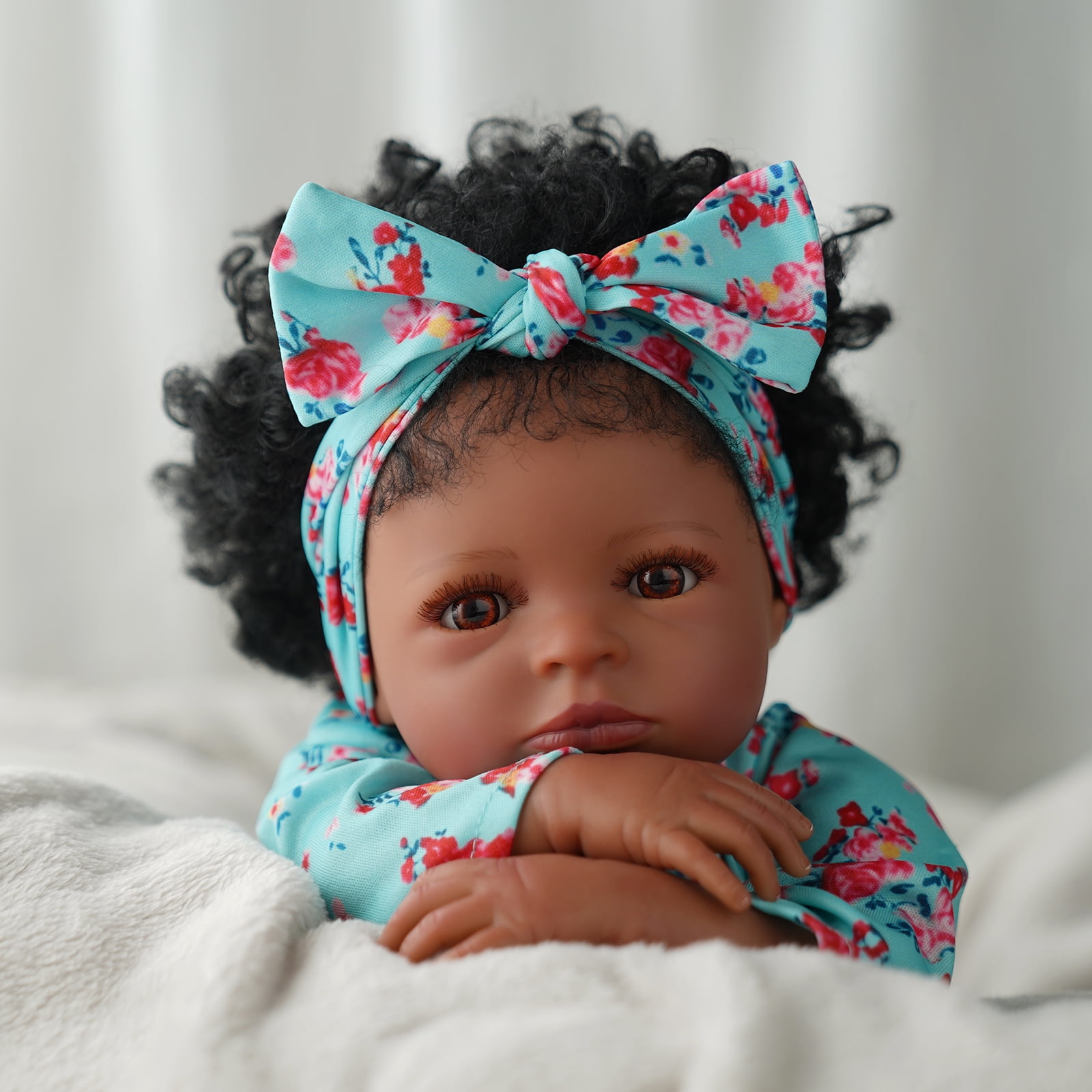 RBG 18-inch Lifelike Reborn Black Girl - Realistic Newborn Real Life ...