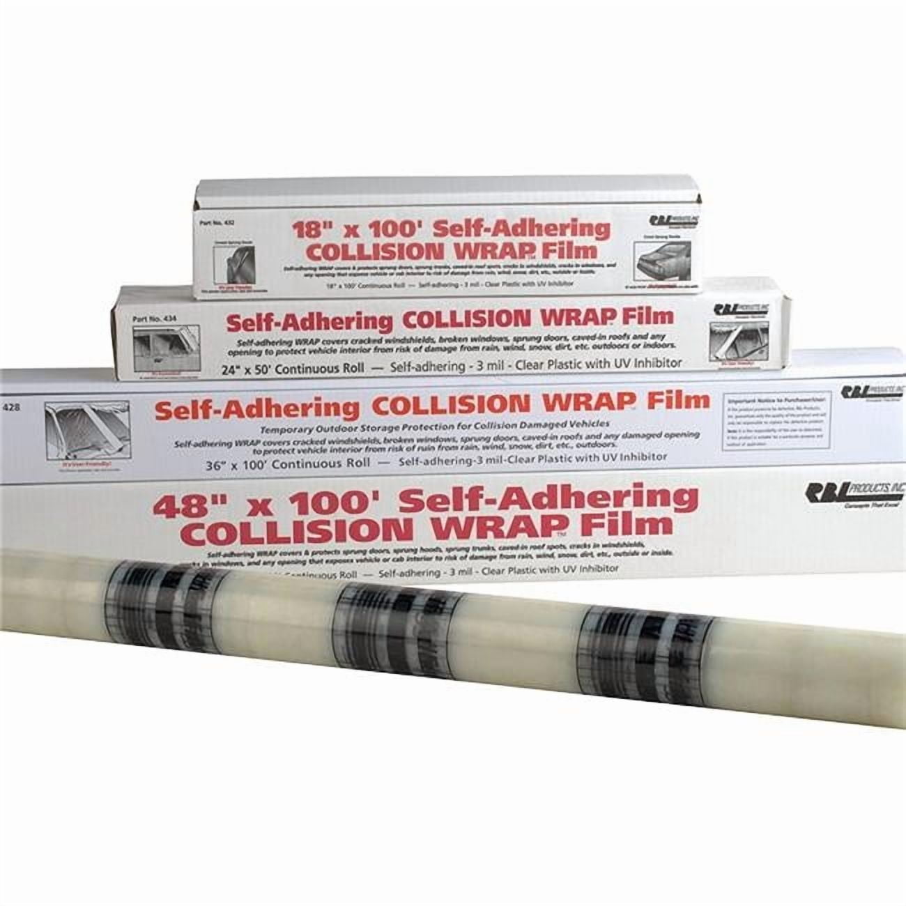 RBL Products RBL-433 48 in. x 100 ft. Self-Adhering Collision Wrap Film ...