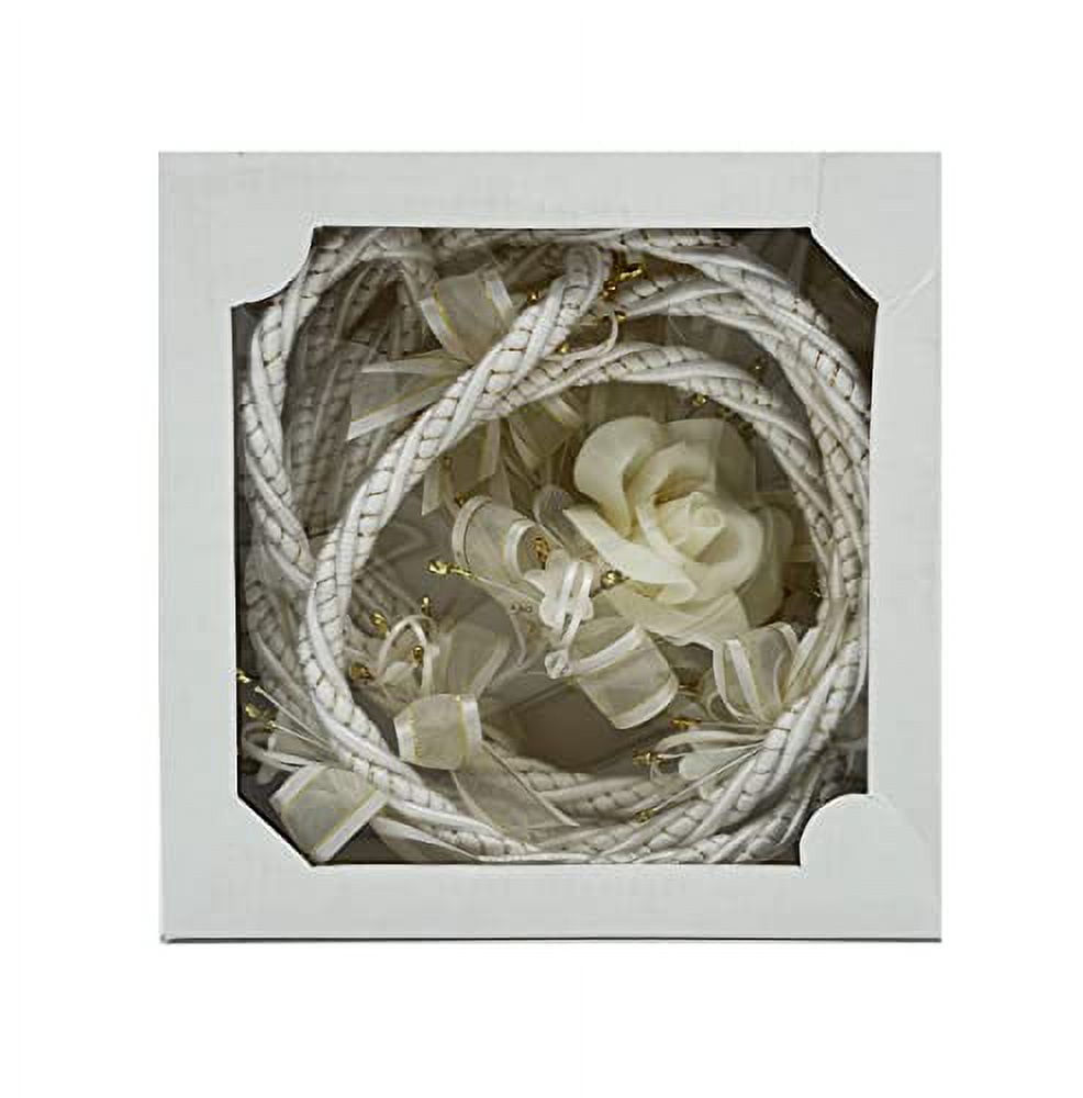 RBN Beautiful Ivory and Gold Intertwine Silver Embellishment Accent ...