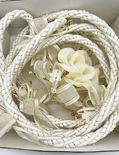RBN Beautiful Ivory and Gold Intertwine Silver Embellishment Accent ...