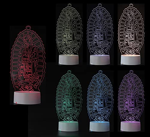 RBN Virgen De Guadalupe LED Multi Color Light Cutout Baptism ...