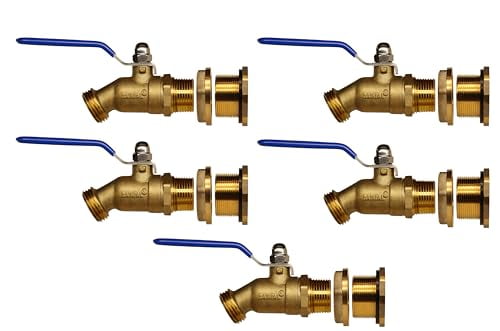 RBS024 LF Brass Rain Barrel DIY Spigot with Thread Tape (5 Pack ...