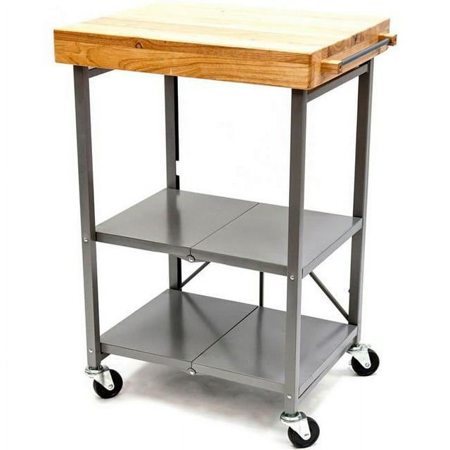 RBT-02 Collapsible 3 Tier Kitchen Cart, Silver - 24 x 20 in. - Walmart.com