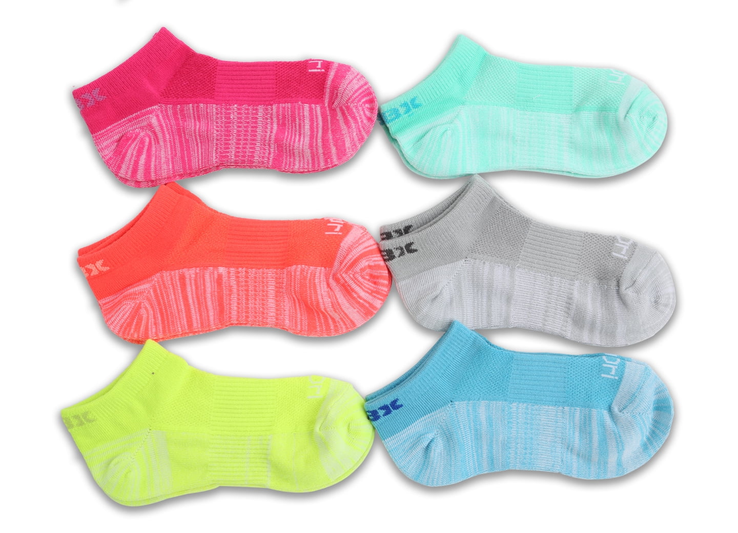 RBX Active 6 Pack Girls Low Cut Socks - Walmart.com
