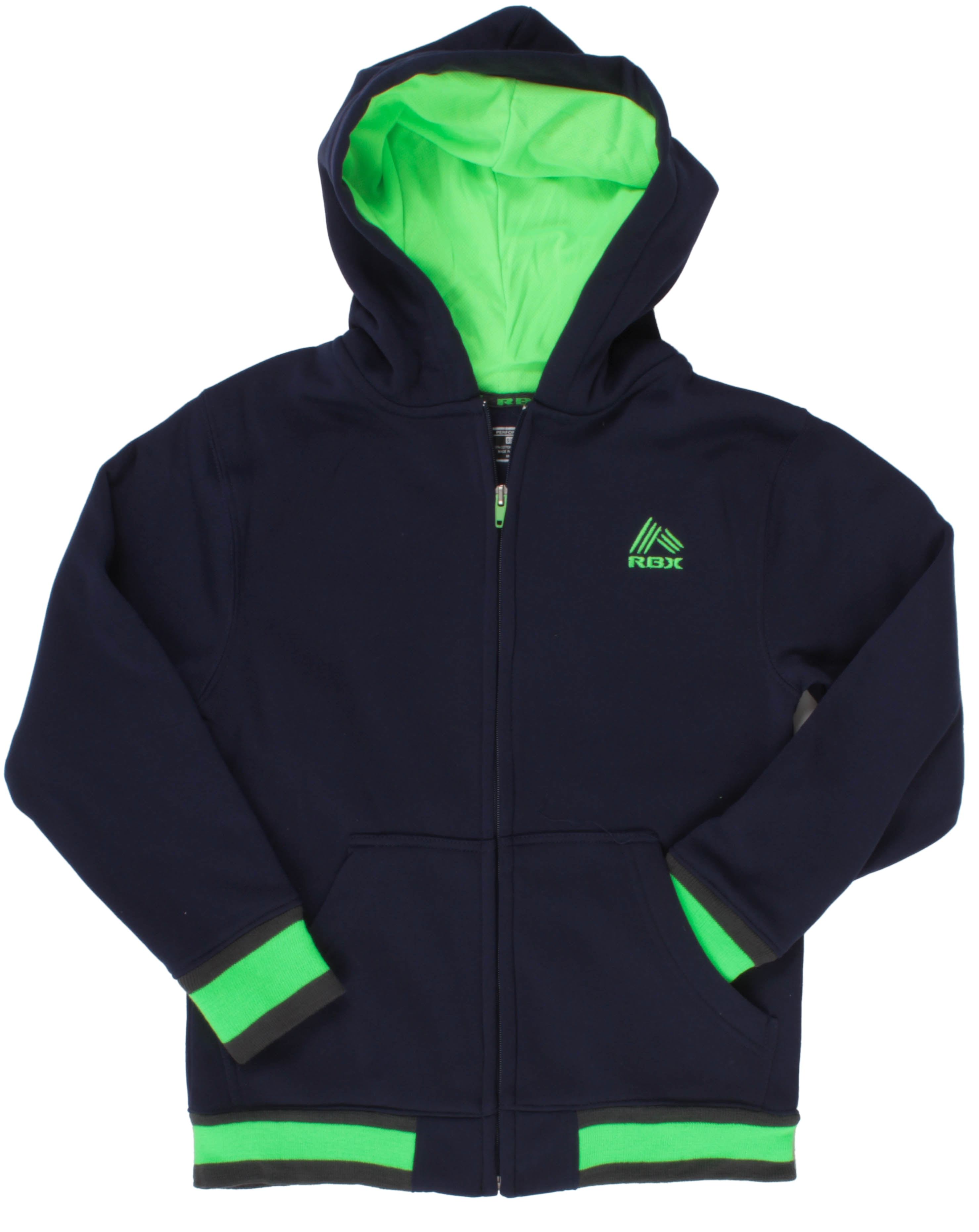 RBX Active Boy’s Blue Full Zip Classic Hoodie - Walmart.com
